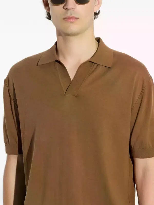 PAOLO PECORA Open-collar Loose-fit T-shirt