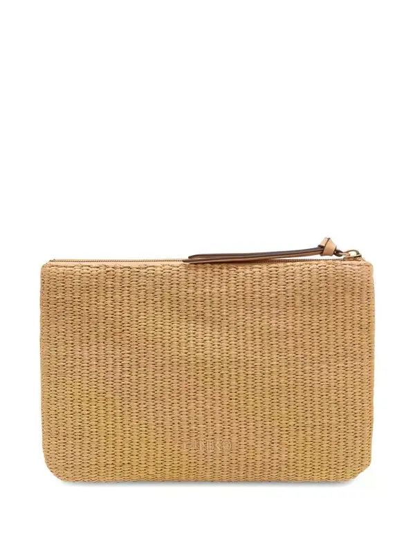 Pinko Love Birds Woven Clutch Bag