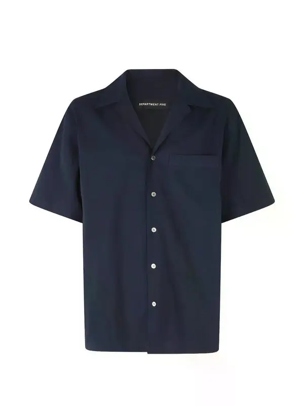 DEPARTMENT 5 Cape Short-sleeve Shirt - Blue
