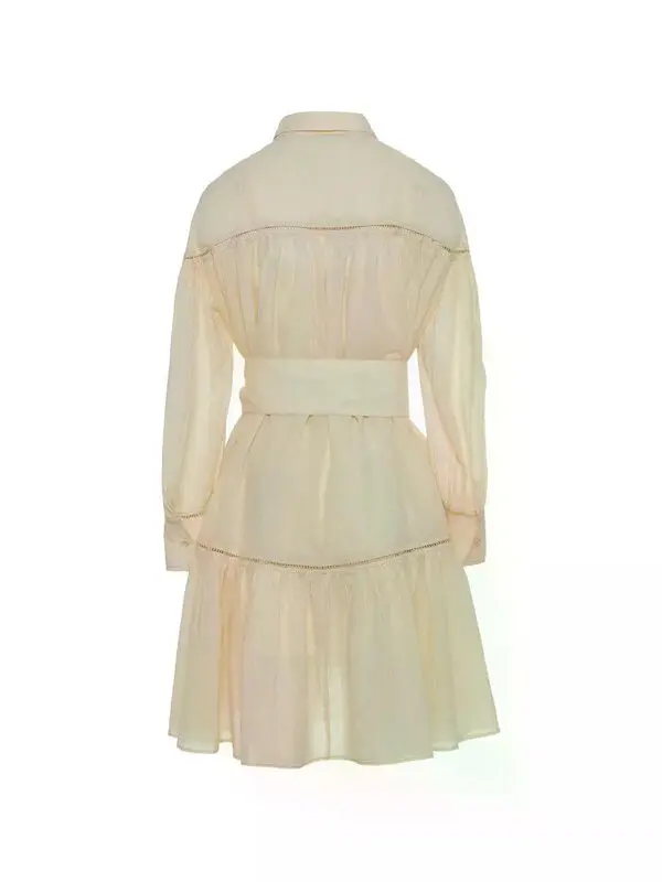 Devotion Sail Belted Ruffled Mini Dress
