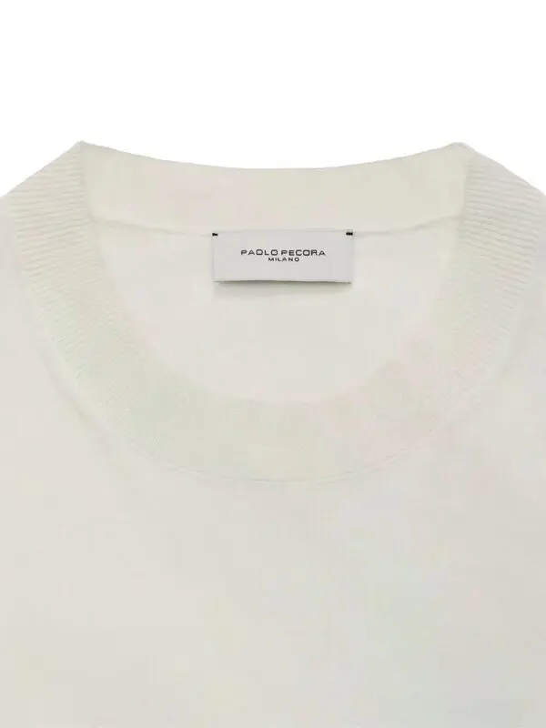PAOLO PECORA Short Sleeve Crew Neck Sweater