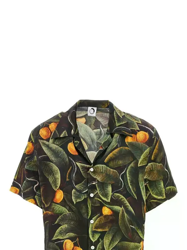ENDLESS JOY Snaker Printed Silk Shirt