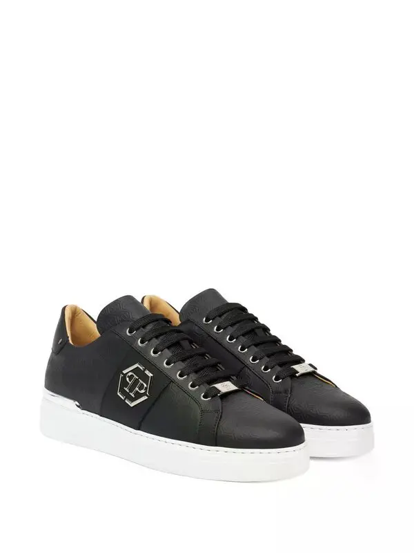 Philipp Plein Monogram-embossed Leather Sneakers