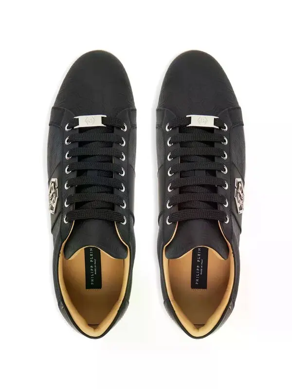 Philipp Plein Monogram-embossed Leather Sneakers