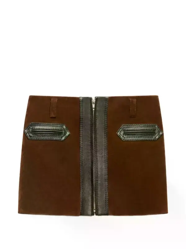 Marni Suede Mini Skirt - Brown