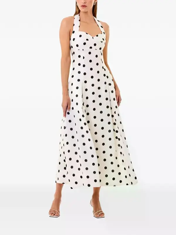 NICHOLAS Seraphina Polka-dot Midi Dress