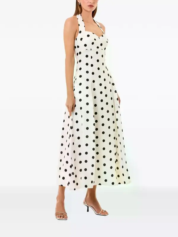 NICHOLAS Seraphina Polka-dot Midi Dress