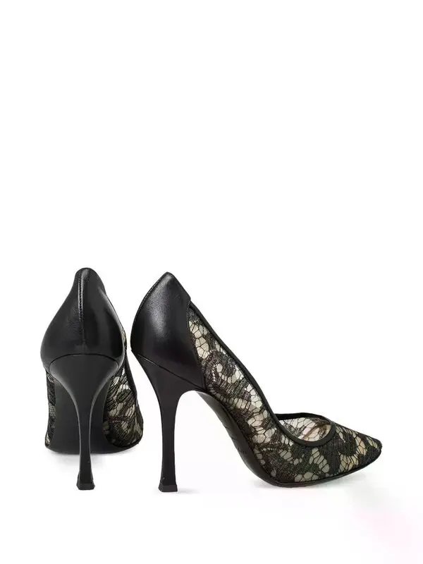 SERGIO ROSSI 105mm Lace Heeled Pumps