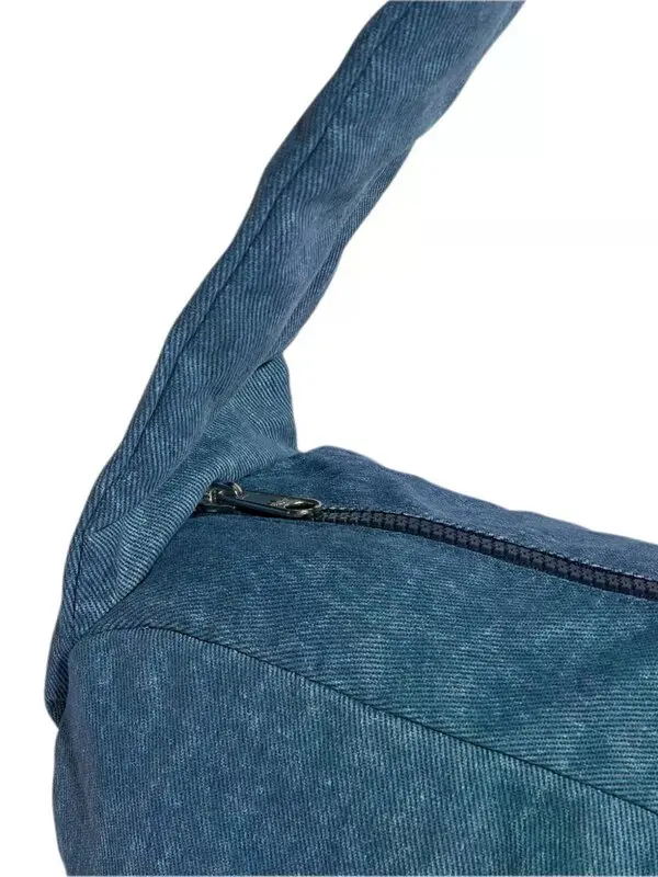 Adidas Washed Effect Logo-print Shoulder Bag - Blue