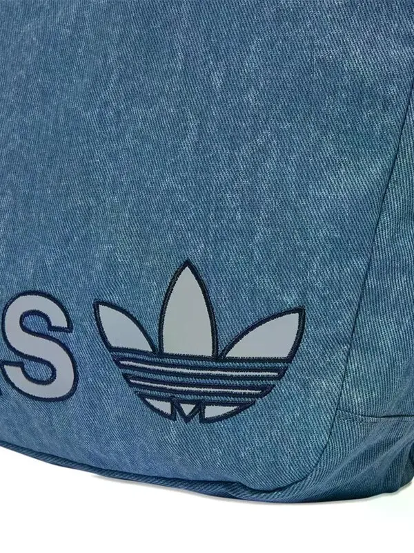 Adidas Washed Effect Logo-print Shoulder Bag