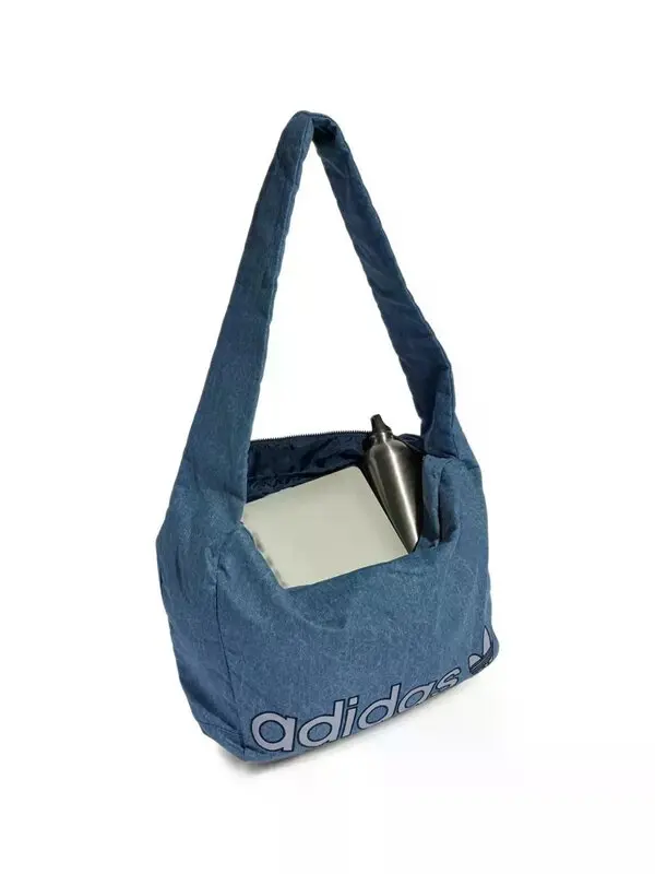 Adidas Washed Effect Logo-print Shoulder Bag