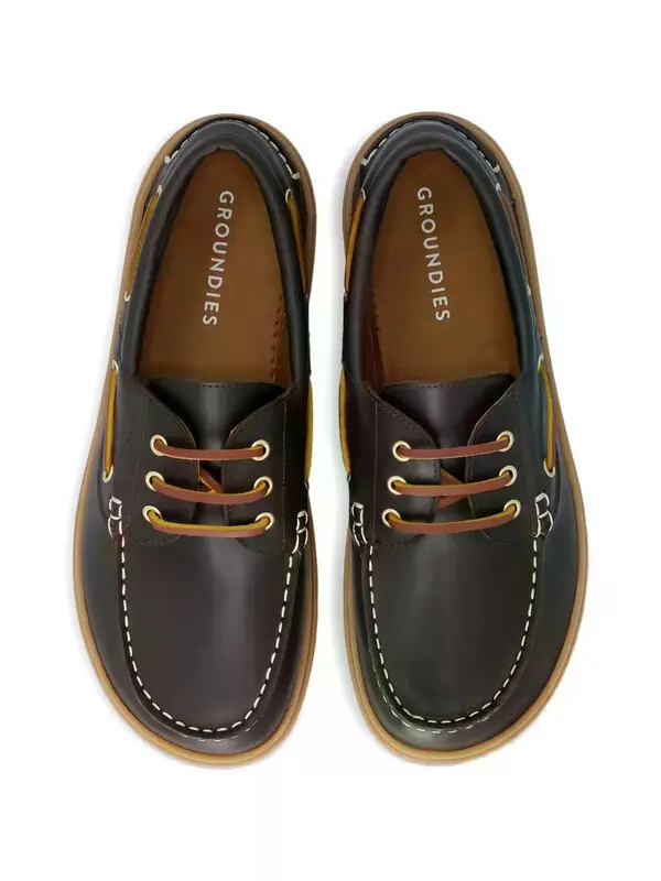 GROUNDIES Tide Lace-up Boat Shoes