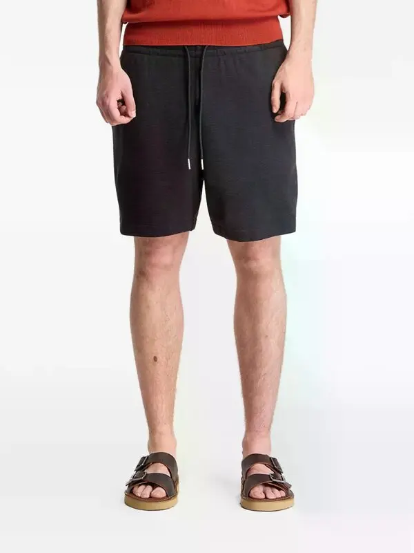 Calvin Klein Waffle-knit Drawstring Shorts - Black