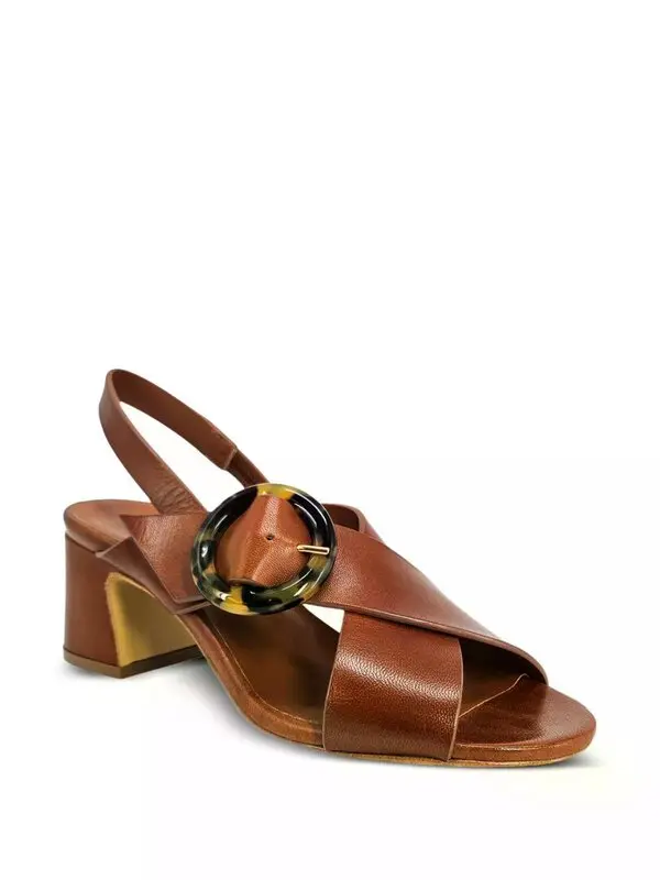 MADISON MAISON Slingback Sandals With Tortoiseshell-effect Buckle