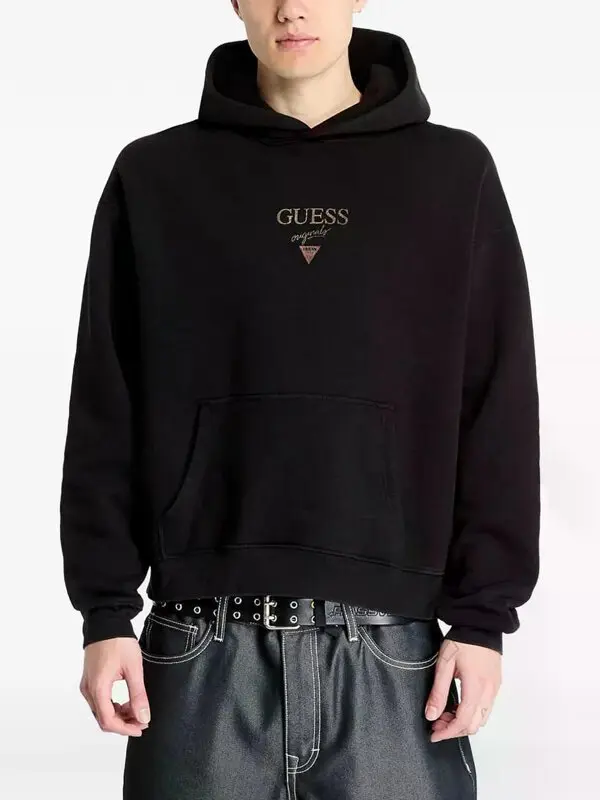 Guess Logo Embroidered Hoodie