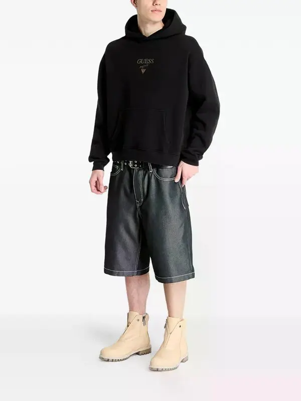 Guess Logo Embroidered Hoodie