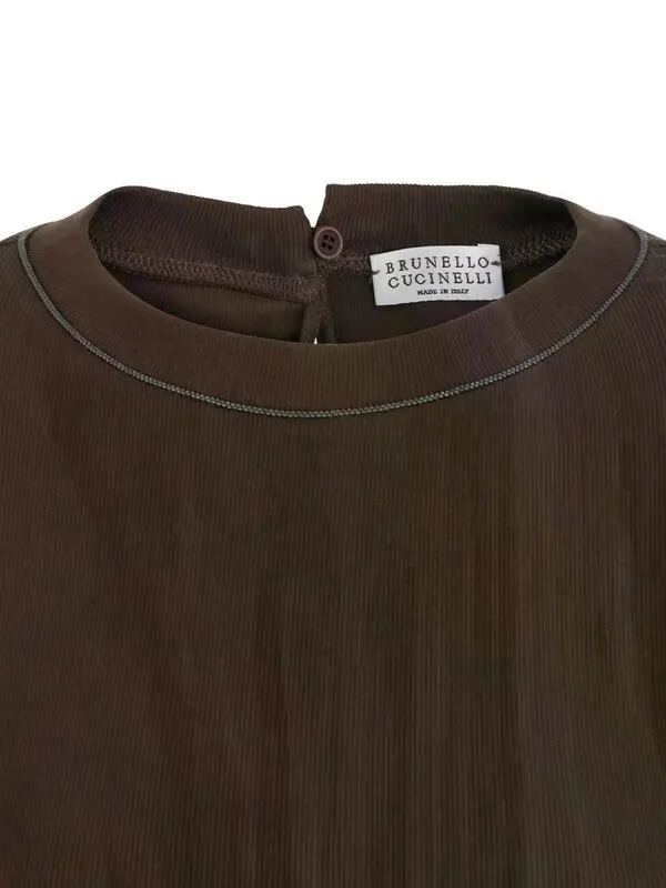 Brunello Cucinelli Monili Trim Long Sleeve T-shirt