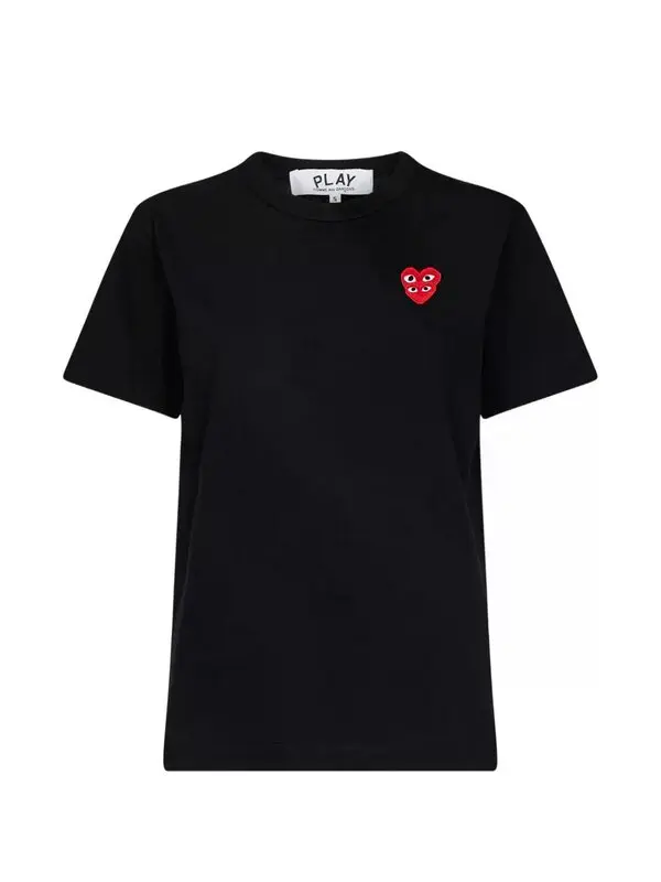 Play Comme Des Garcon Heart Patch T-shirt - Black