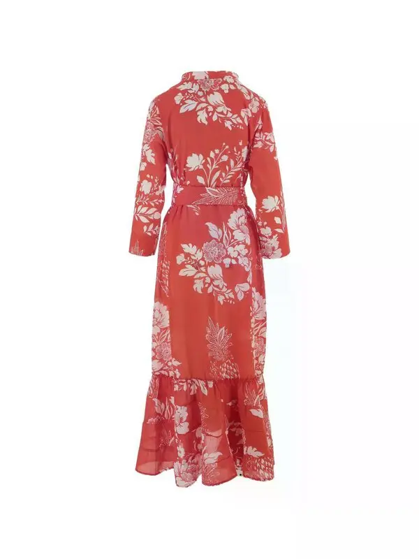 PEP'S Pepp's Floral Print Ruffled Midi Dress