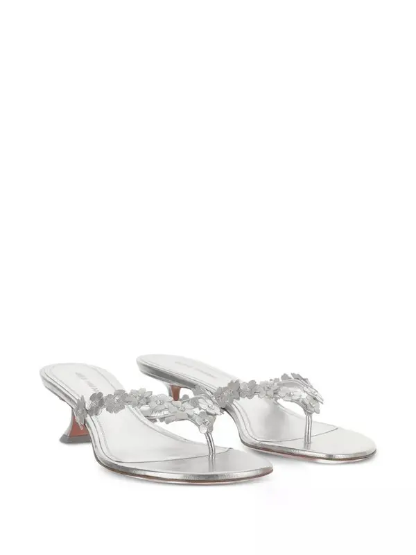 Amina Muaddi Janis Flower-appliqué Sandals