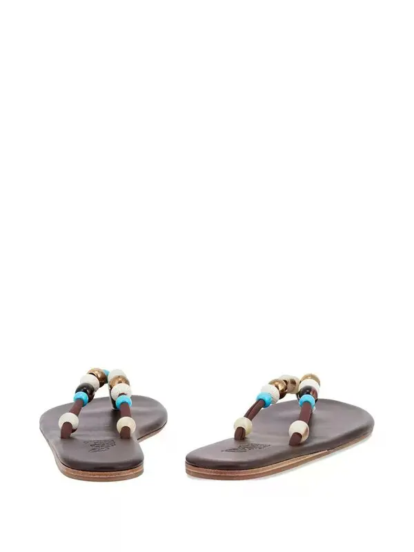 ANCIENT GREEK SANDALS Saionara Bead-embellished Flat Sandals