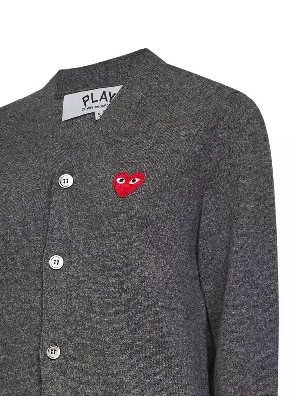 Play Comme Des Garcon Heart-appliqué Cardigan