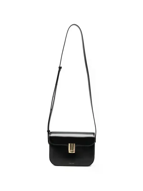 Calvin Klein Tilla Leather Shoulder Bag - Black