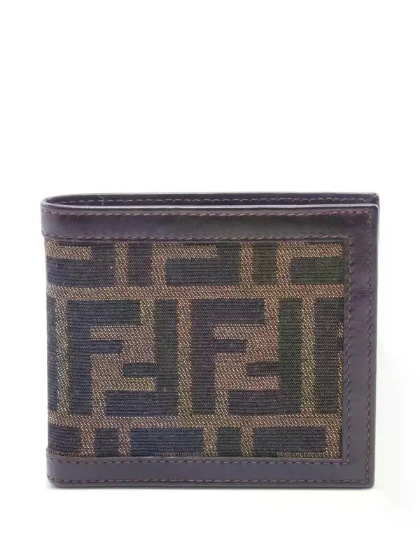 Fendi Zucca Bi-fold Wallet - Brown