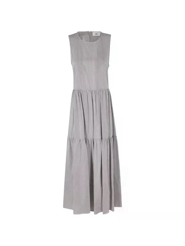 SOLOTRE Striped Tiered Dress