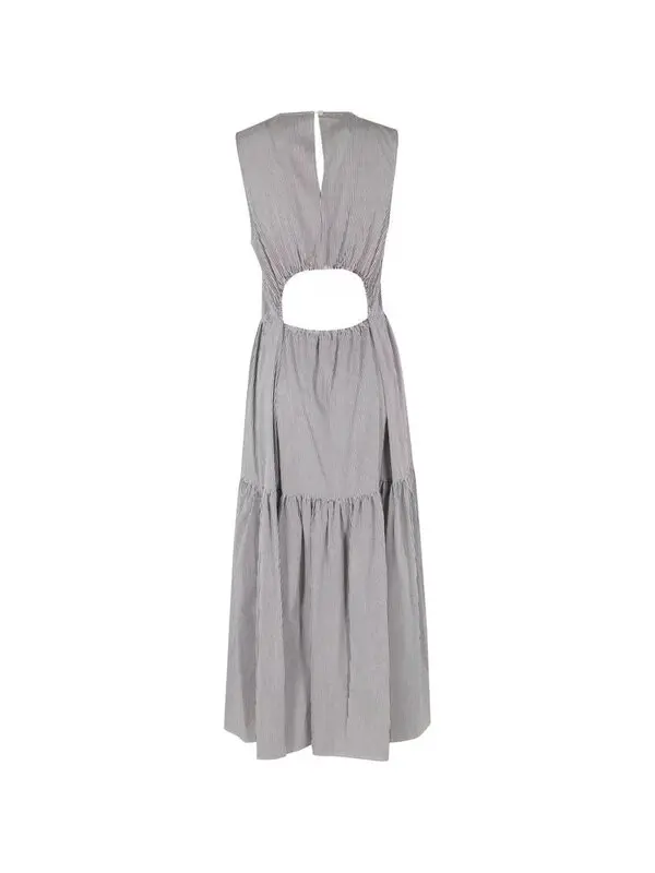 SOLOTRE Striped Tiered Dress