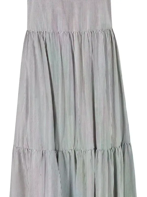 SOLOTRE Striped Tiered Dress