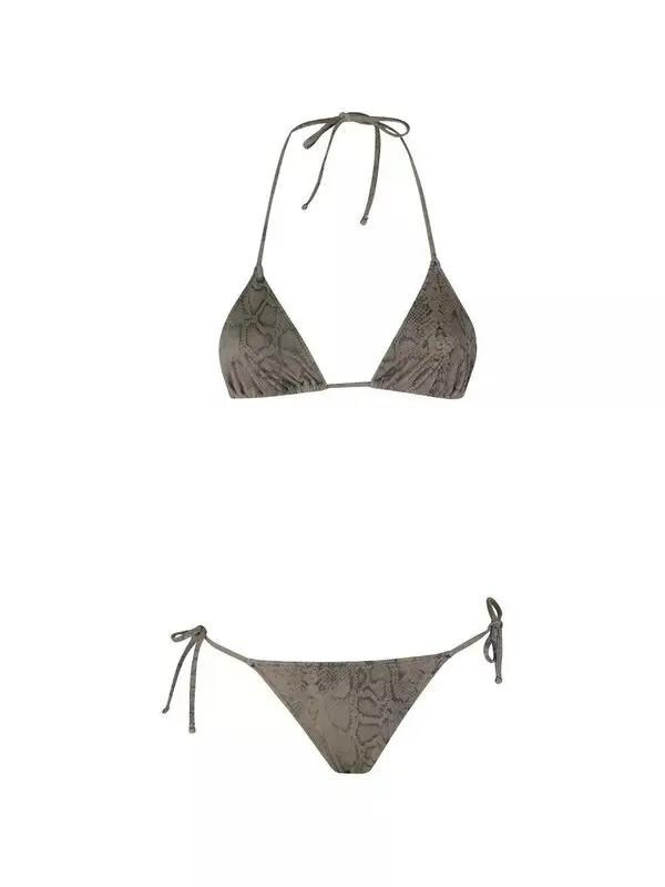 Federica Tosi Snake-print Triangle Bikini