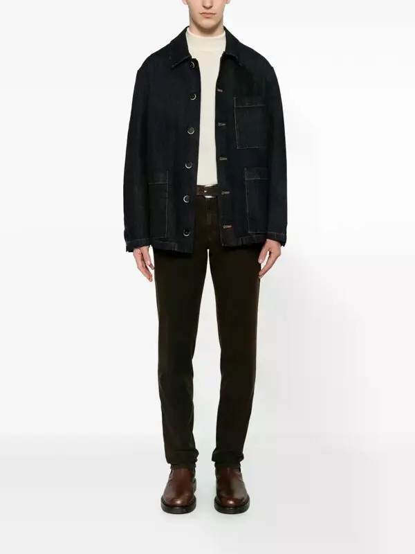 Incotex Buttoned Slim Leg Trousers
