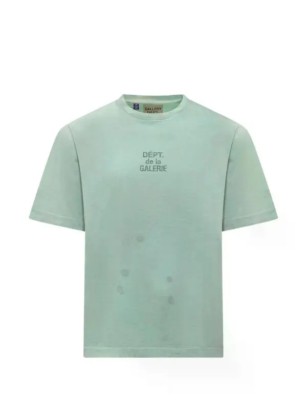 GALLERY DEPT. Faded Effect Logo Print T-shirt - Blue