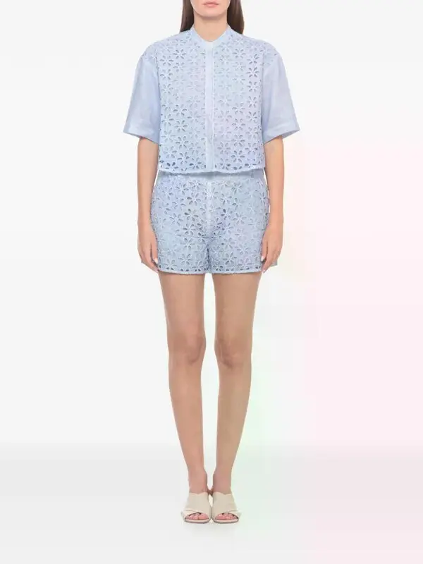 120% Lino Broderie Anglaise Linen Shirt
