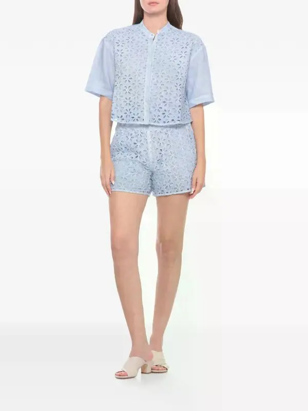 120% Lino Broderie Anglaise Linen Shirt