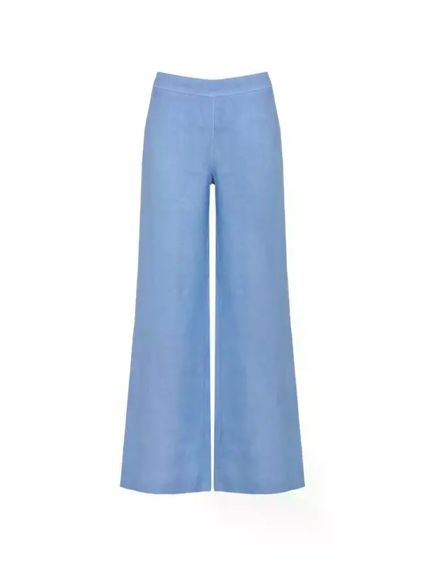 120% Lino Wide-leg Linen Trousers