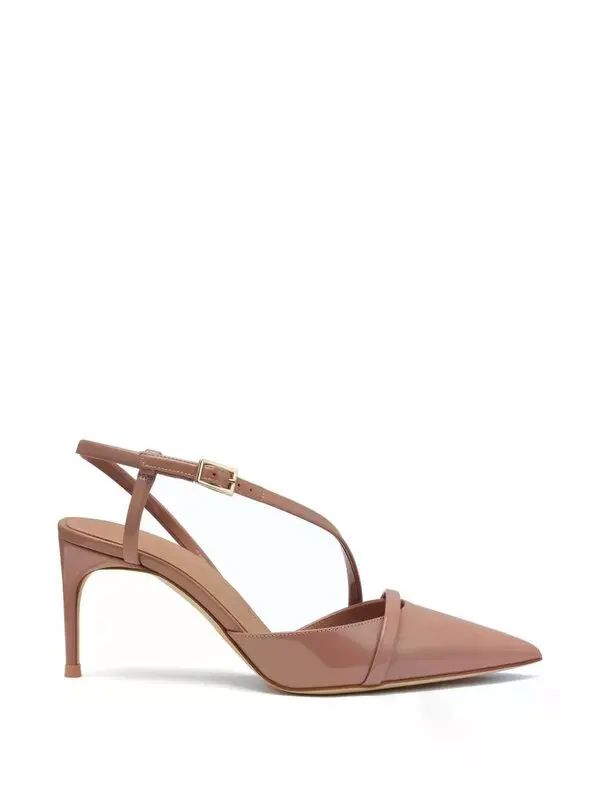 MALONE SOULIERS Valeria Patent Leather Slingback Pumps - Neutrals