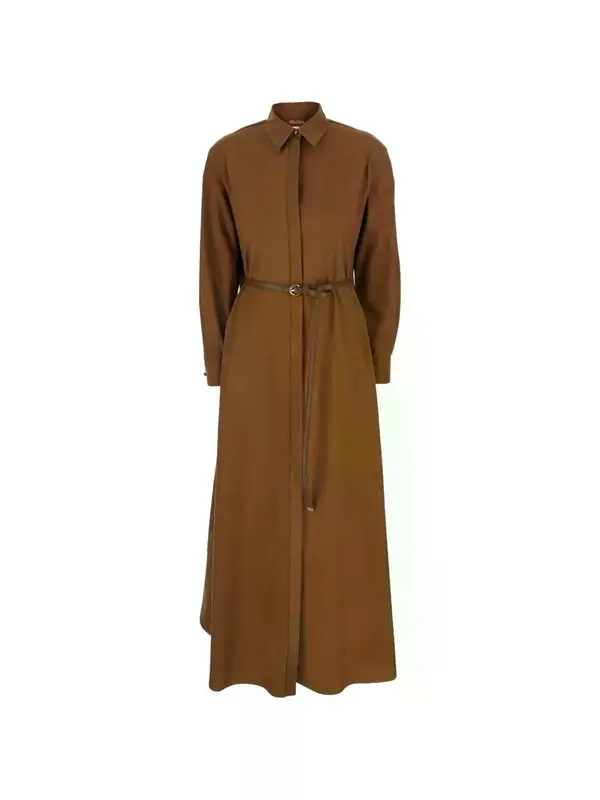 Max Mara Belted Shirt Dress - Brown