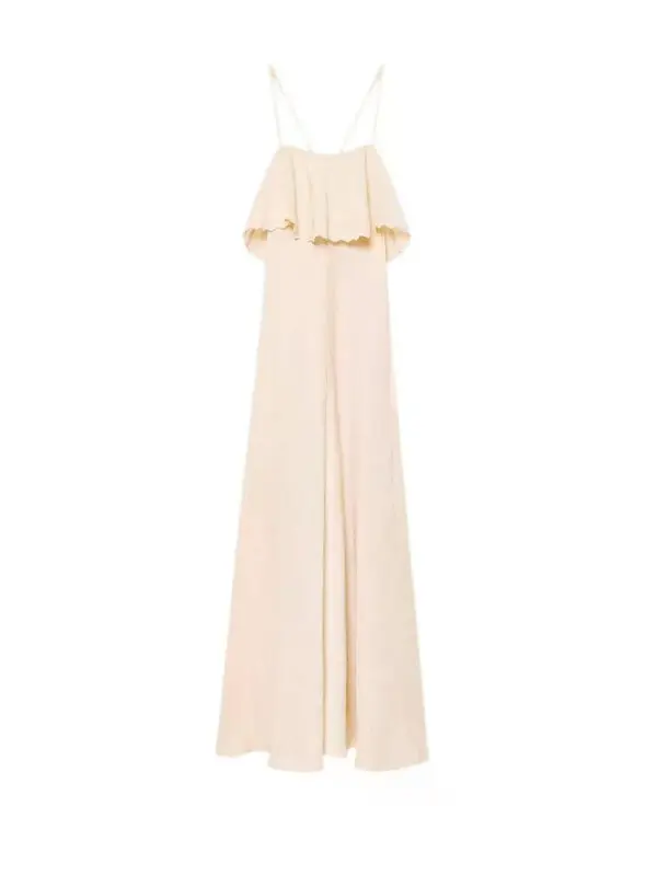 FORTE_FORTE Pink Linen Maxi Dress - Neutrals