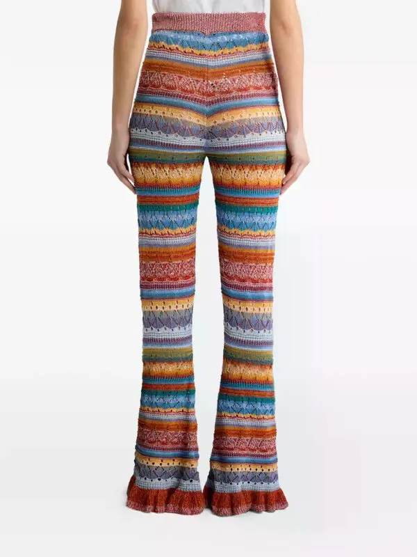 Etro Striped Cotton Flared Trousers