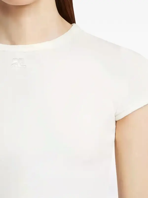 COURREGES Baby Spongy Logo-patch T-shirt