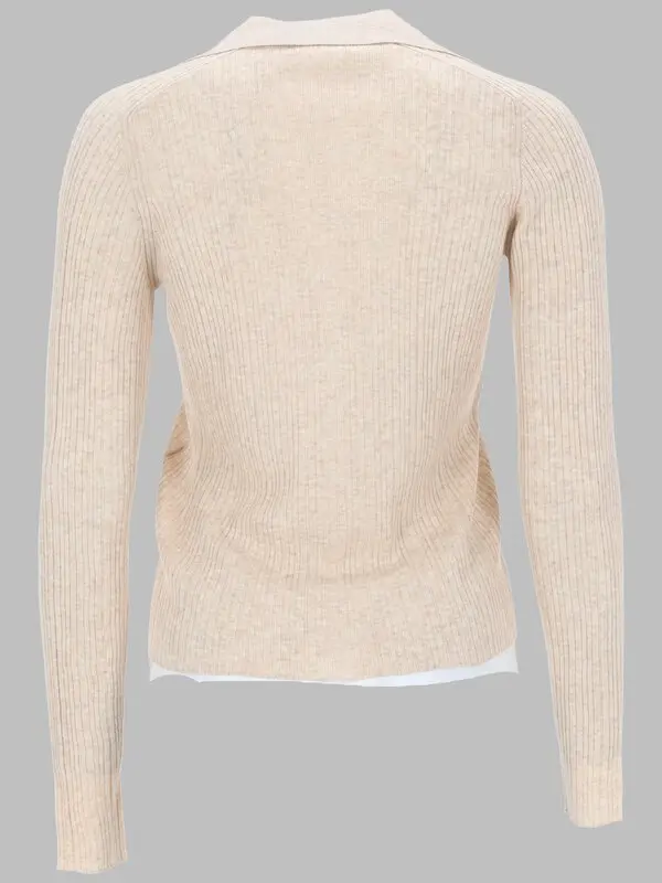Maison Kitsuné Cardigan With Lapel Neck And Logo Detail