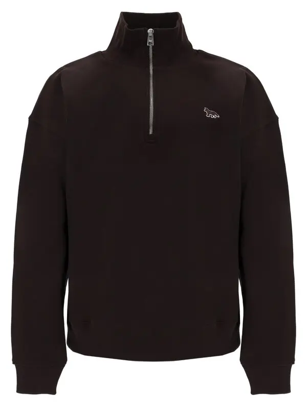 Maison Kitsuné Baby Fox" Zip-up Sweatshirt - Brown