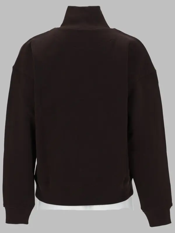 Maison Kitsuné Baby Fox" Zip-up Sweatshirt - Brown