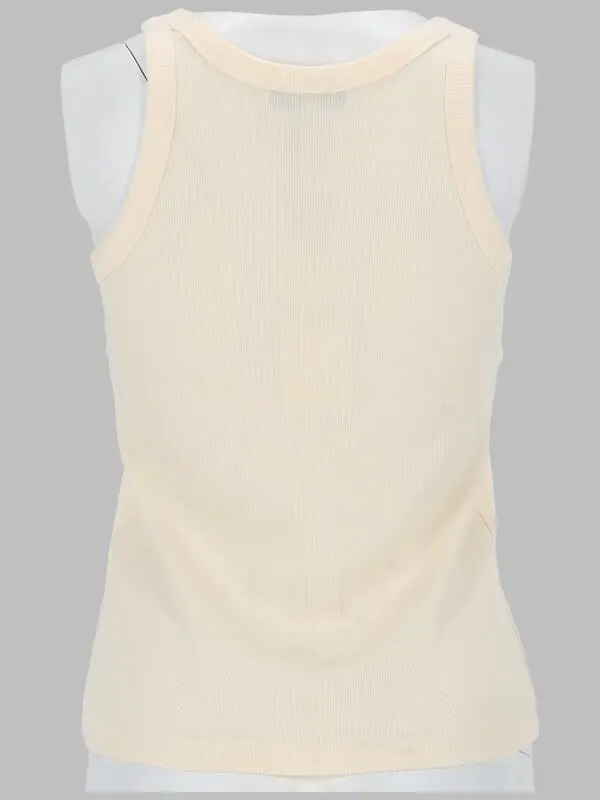 Maison Kitsuné Logo Tank Top - Beige