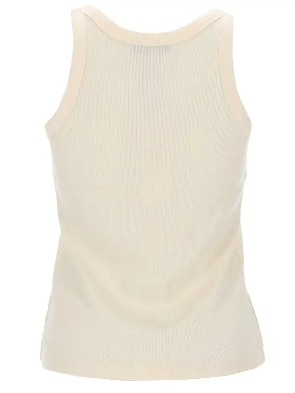 Maison Kitsuné Logo Tank Top - Beige