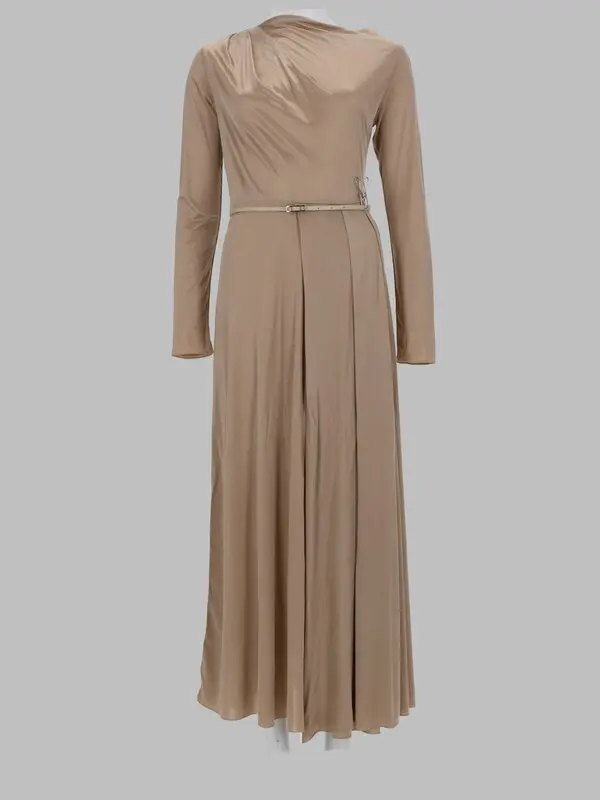 Fabiana Filippi Draped Belted Maxi Dress