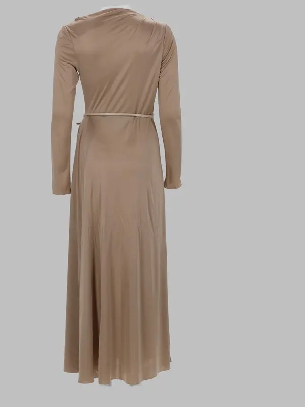 Fabiana Filippi Draped Belted Maxi Dress