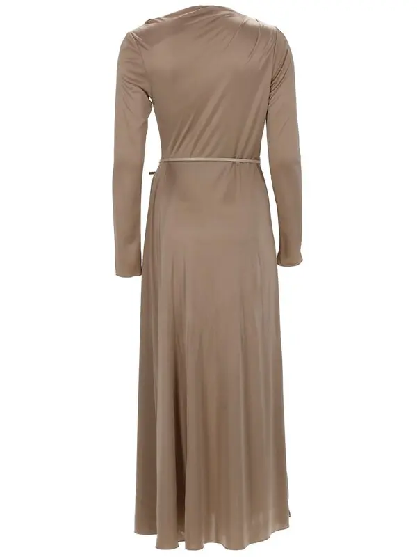 Fabiana Filippi Draped Belted Maxi Dress
